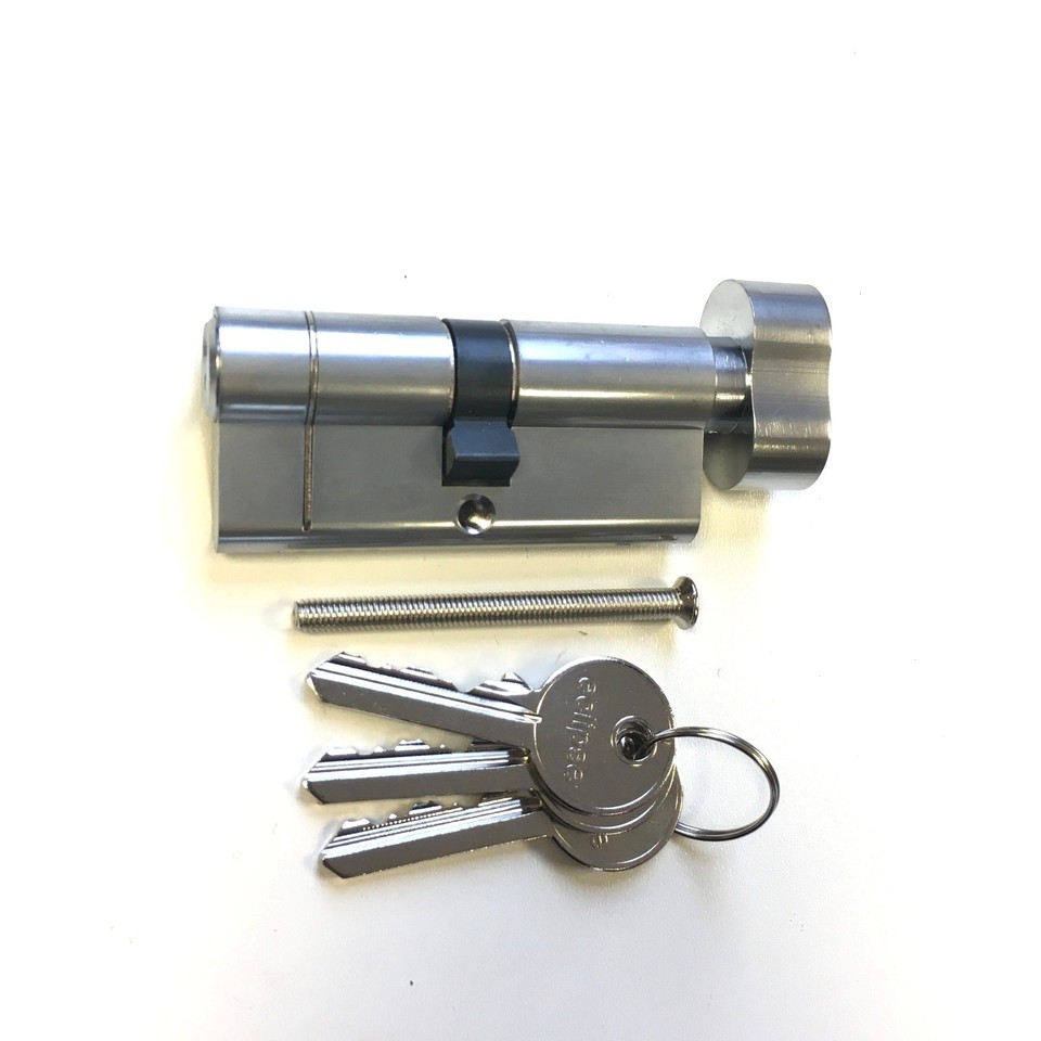 Eclipse Satin EURO Profile Cylinder inc 3 Keys Upvc Aluminium Door Lock ...