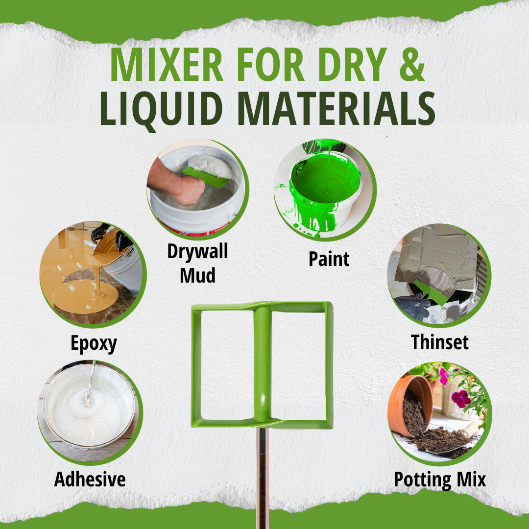 Sheetrock Drywall Mud Mixer for 1/2' Drills | Grelly USA