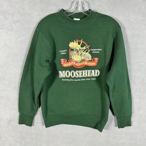 Moosehead Beer Sweatshirt Mens S Green Made In Canada Fruit Of The Loom ...