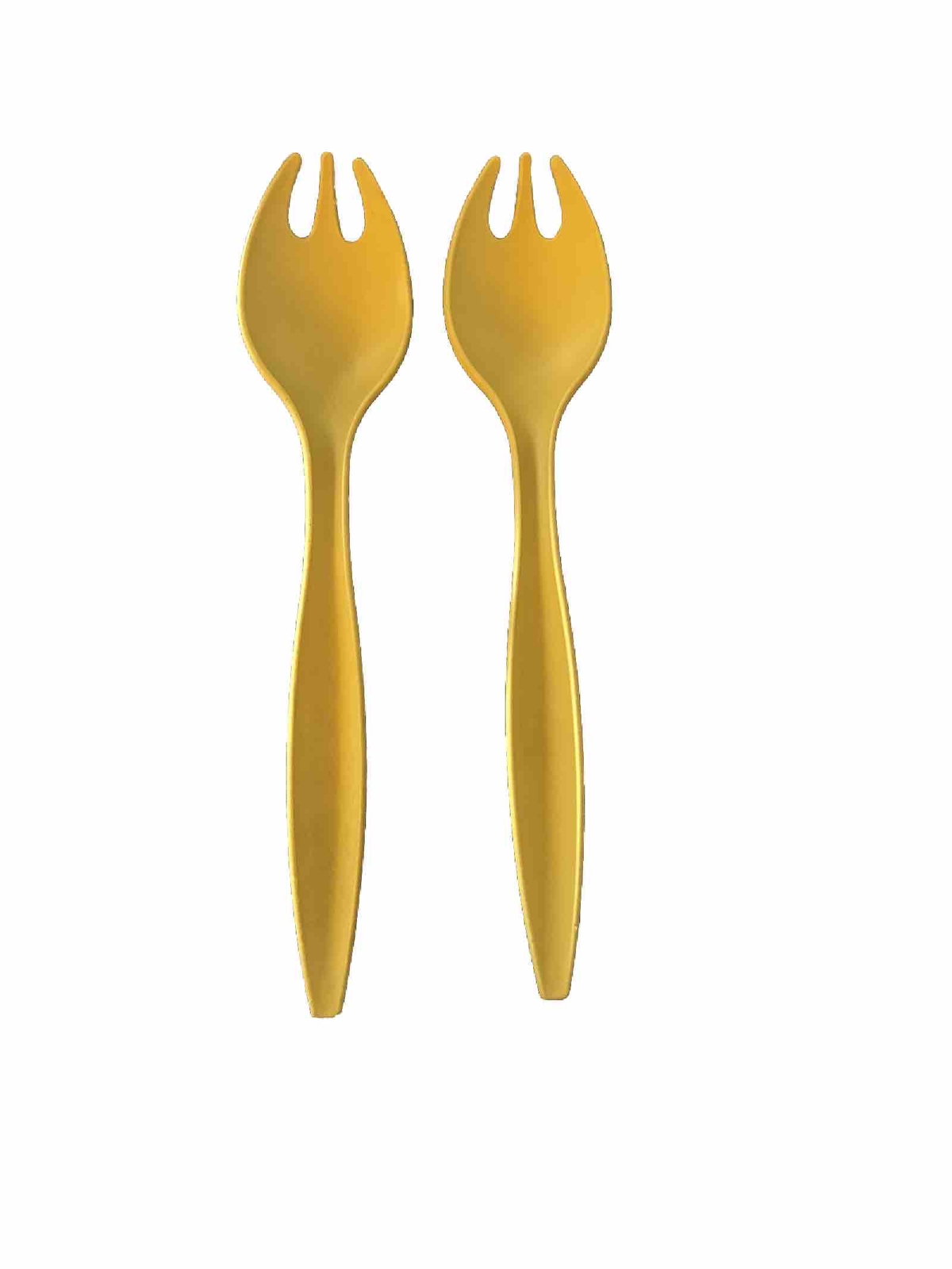 Tupperware Harvest Gold Salad Spoons Sporks Serving Utensil Set Of 2 | eBay