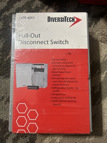 DiversiTech DDS-60 Pull Out Switch Fuse 60A Box Disconnect For Mini ...