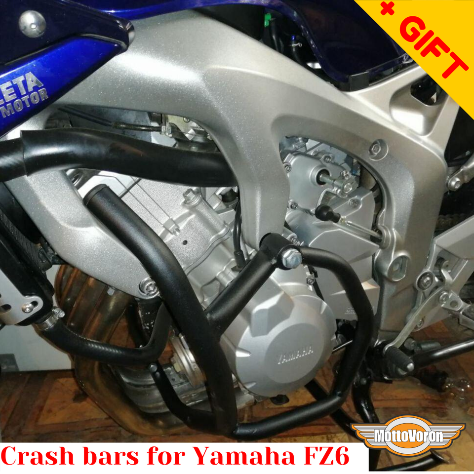 For Yamaha FZ6 crash bars FZ6 S2 engine guard FZ6 Fazer FZ6N, Bonus | eBay