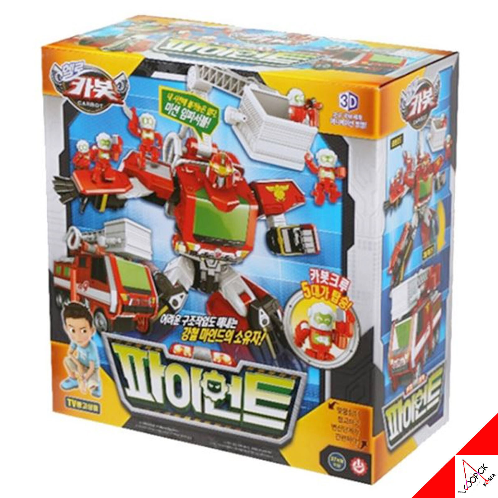 Hello Carbot FIENT Fire Engine Truck Rescue Transformer Robot Car & 5 ...