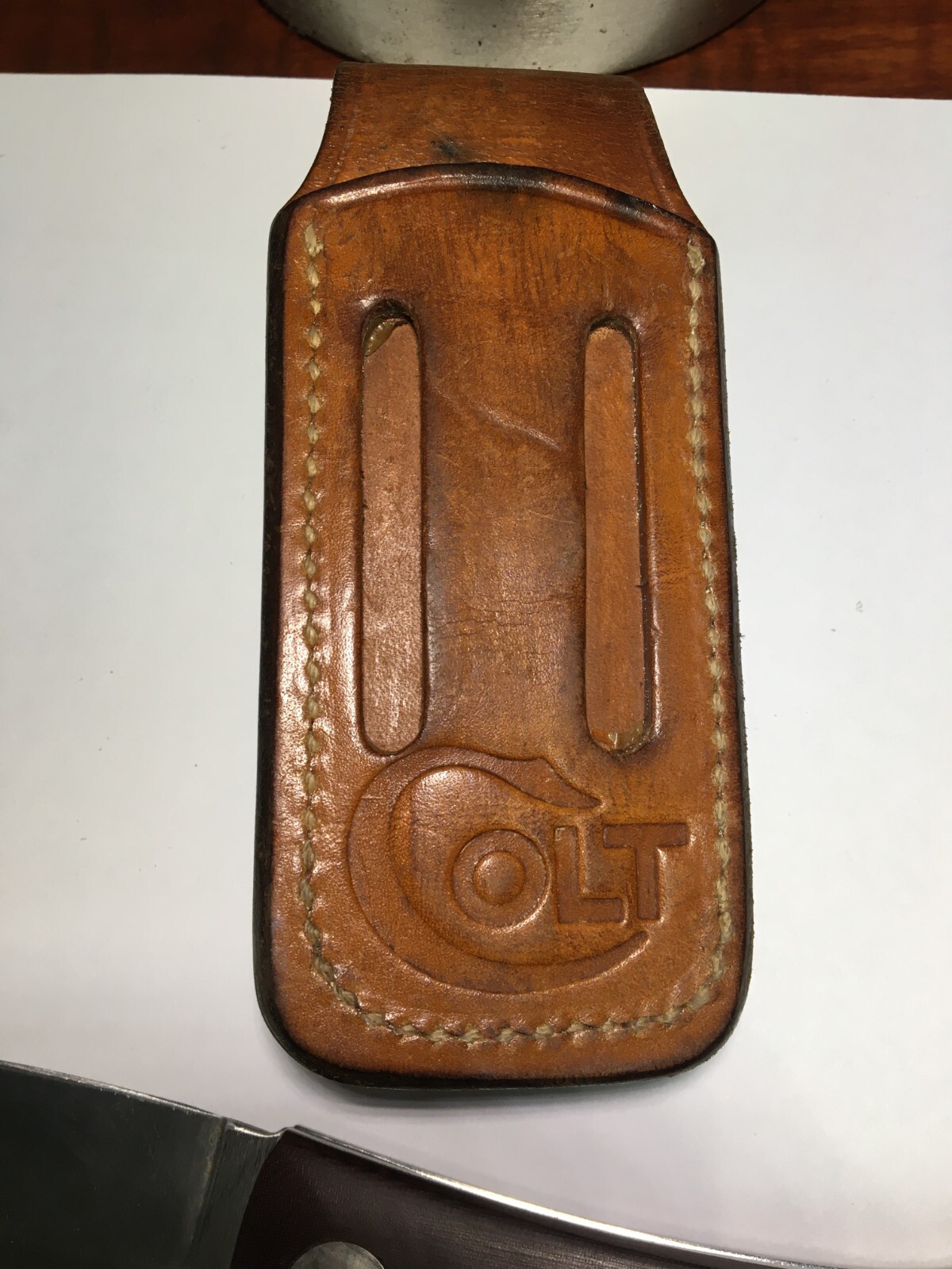 Vintage Colt U1050 Barry Wood Fold Away Knife and Sheath | eBay