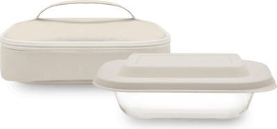 Servappetit Square Baker Glass Baking Dish 7.7x6.7 w/ Lid & Insulated ...