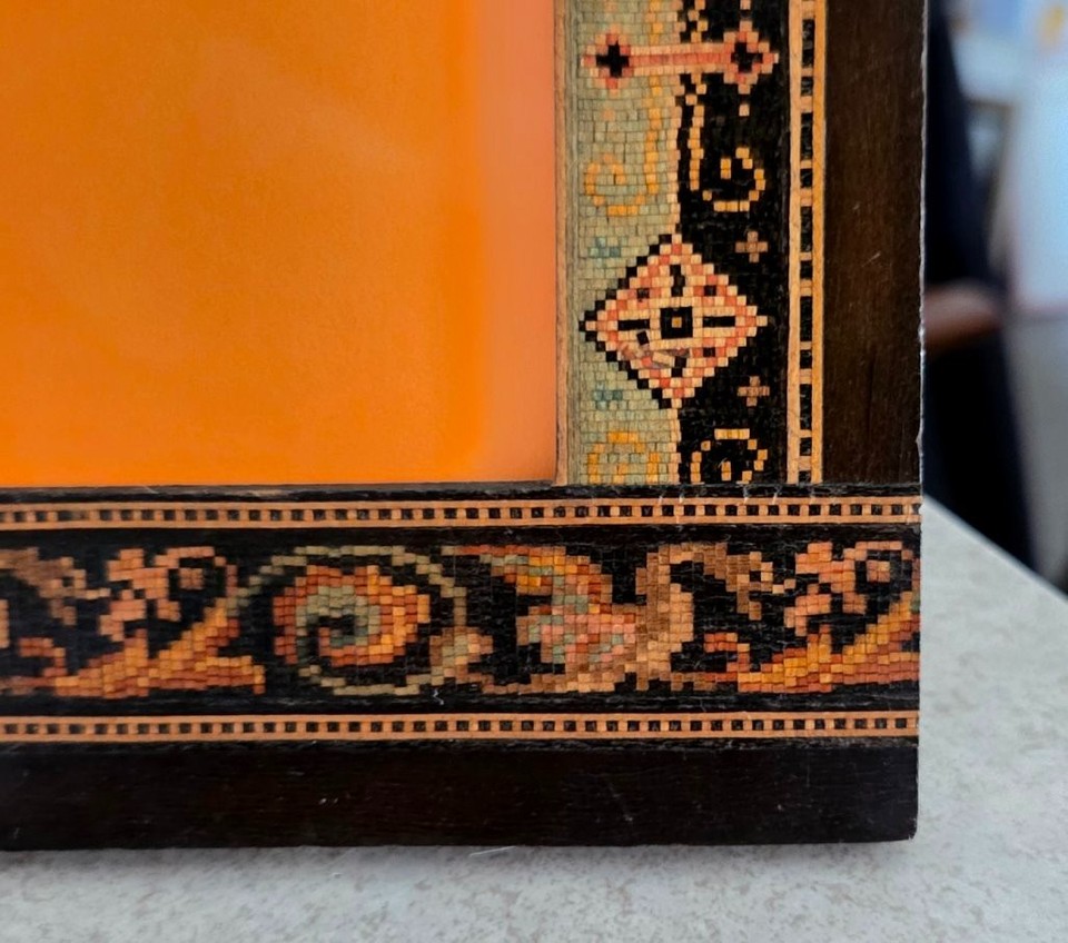 Antique Sorrento ware Mosaic Picture Frame Tunbridge ware style | eBay