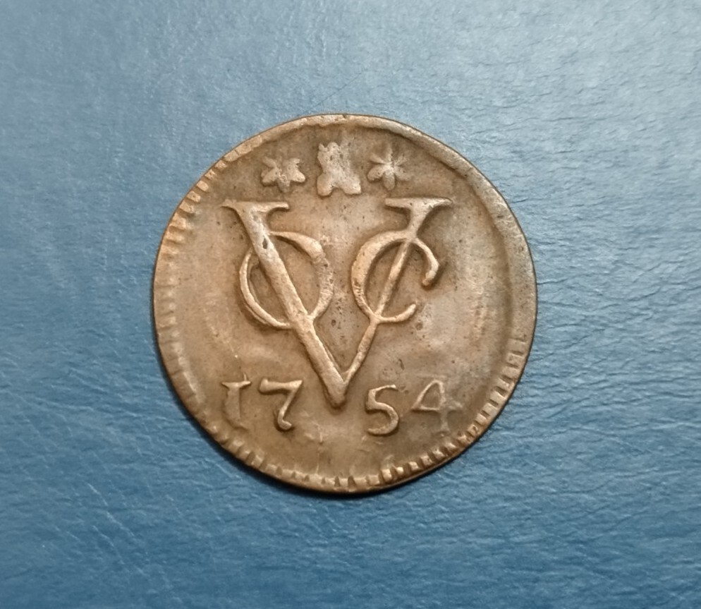 1754 Dutch Netherlands Colonial Voc Duit New York Penny Holland GRADE ...