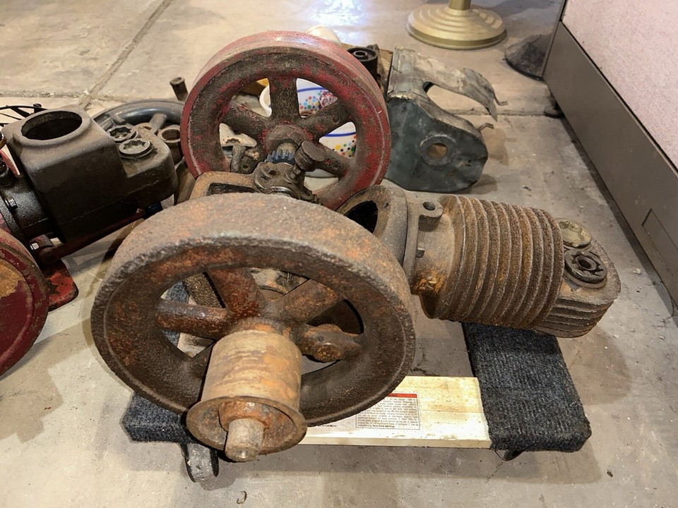 Two (2) Small Ideal Bluffton Project Hit Miss Gas Engines Hopper & Air ...