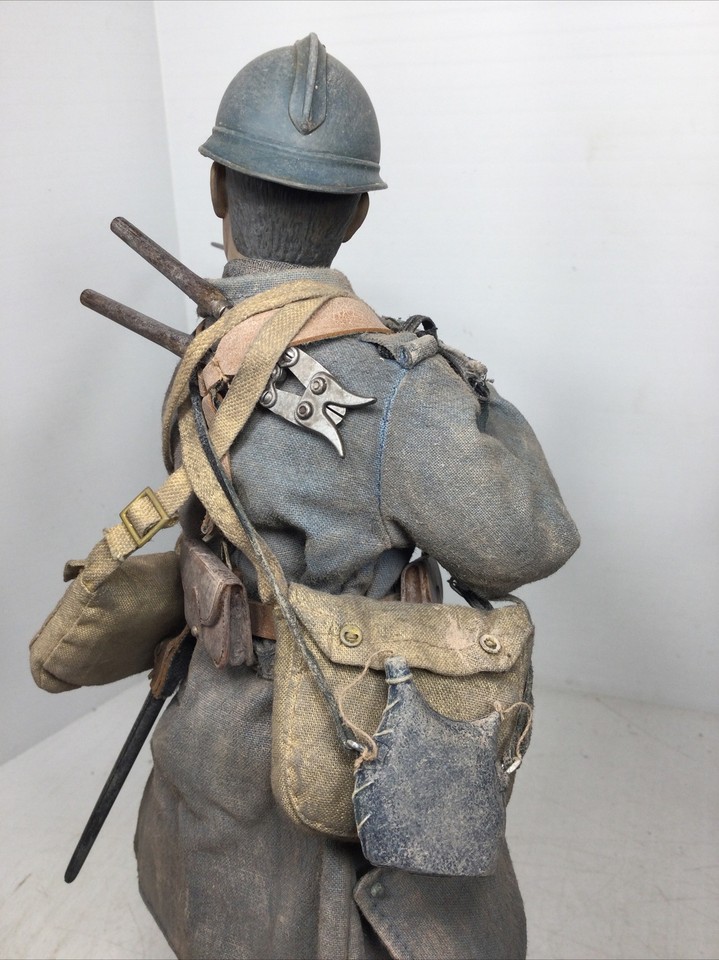 1/6 CUSTOM FRENCH WW1 FRONT LINE CHARGING INFANTRYMAN 1917 BERTHIER ...