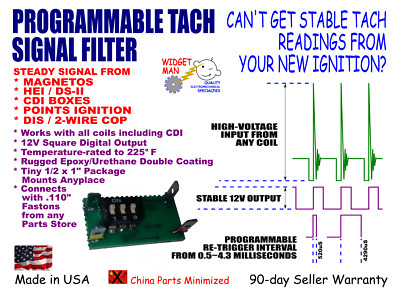 TACH TACHOMETER FILTER ADAPTER, Stable Signal from MAGNETO, HEI, POINTS ...