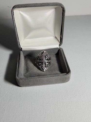 Scott Kay .925 Cz Diamonique Filigree Cross Ring Size 6.25 | eBay