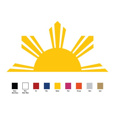PHILIPPINE HALF SUN Decal of the Filipino Flag | Filipino Sun Logo ...