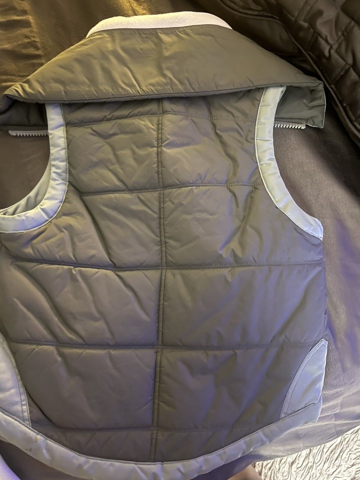 DIESEL SLEEVELESS JACKET VEST PUFFER ZIPPER SIZE M MEDIUM - grey/green ...