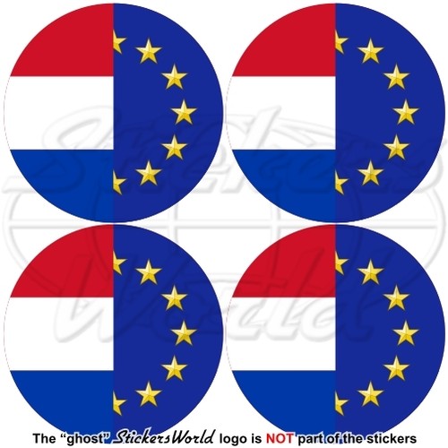 EUROPE European Union-Netherlands Flag Roundel EU-NL Dutch 50mm x4 ...