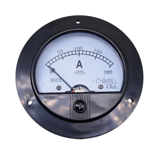 DC 0~200A Analog AMP Current Pointer Needle Panel Meter Ammeter & Shunt ...