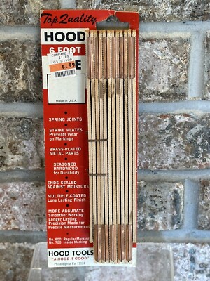 Hood Tools 6’ Vintage Carpenters Folding Ruler New Old Stock NOS Made ...
