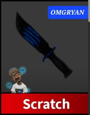 Roblox Murder Mystery 2 BLUE SCRATCH MM2 godly knives and guns | eBay UK