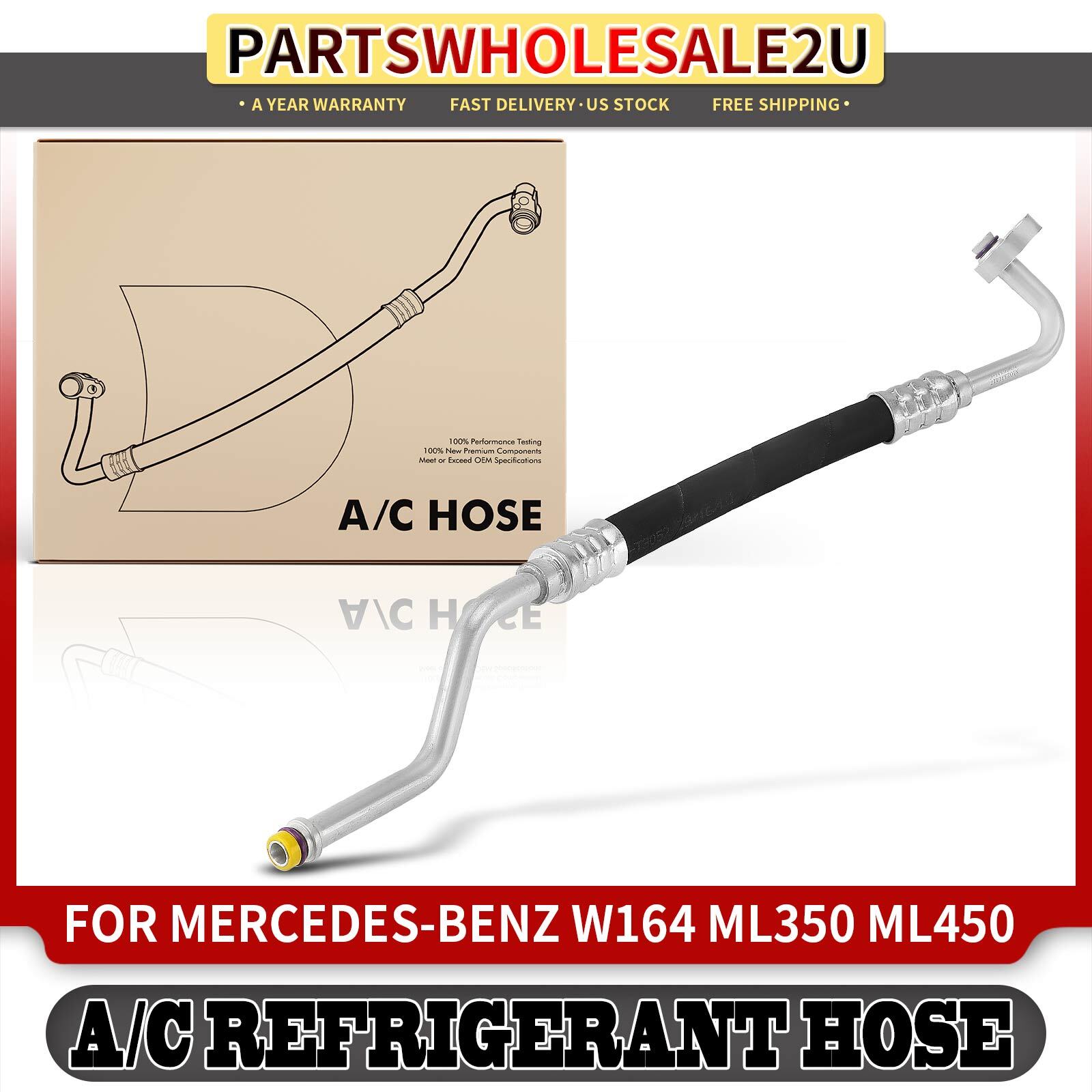 A/C Refrigerant Discharge Hose for Mercedes-Benz ML350 2006-2011 ML450 ...
