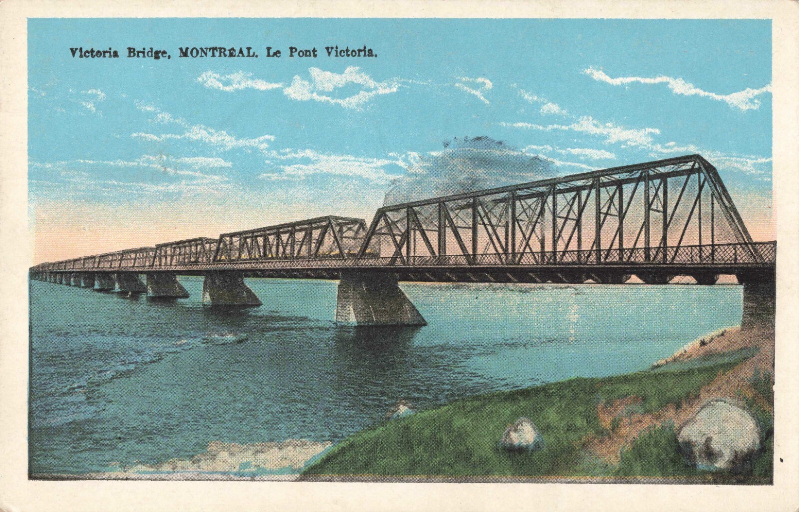 Postcard Victoria Bridge Montreal Quebec Canada White Border | eBay