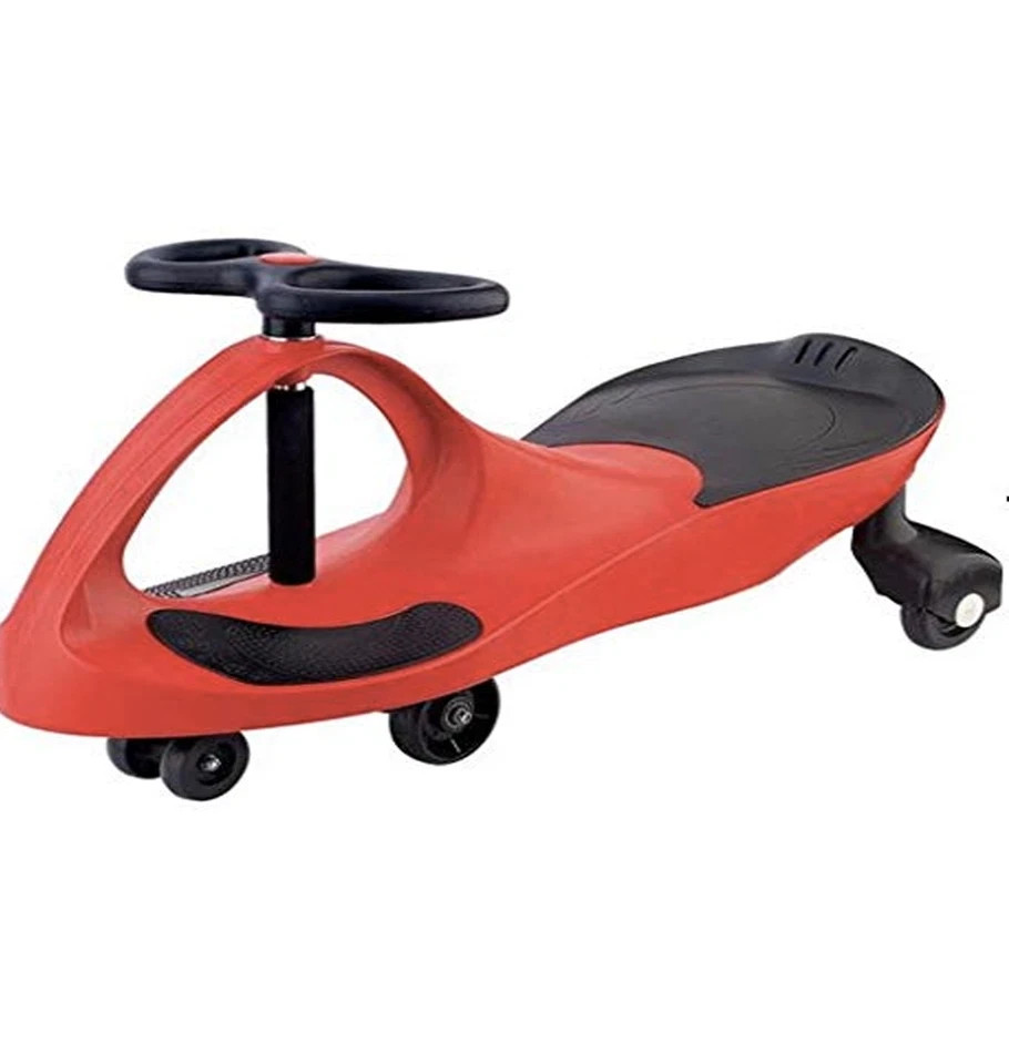 SWING CAR RIDE ON SWIVEL SCOOTER CHILDRENS TOY KIDS WIGGLE GYRO TWIST ...