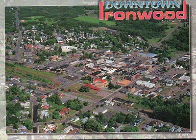 Ironwood Michigan, Upper Peninsula, Downtown, Aerial View, Mining, MI ...