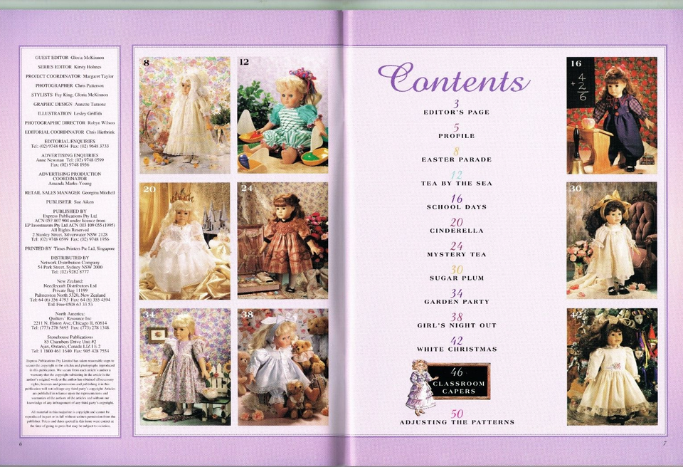 Dressing Dolls Doll Clothing Pattern Book Susan York 9 Outfits Leading ...