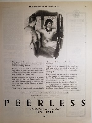1922 Peerless motor car company McClelland Barclay original art ad | eBay