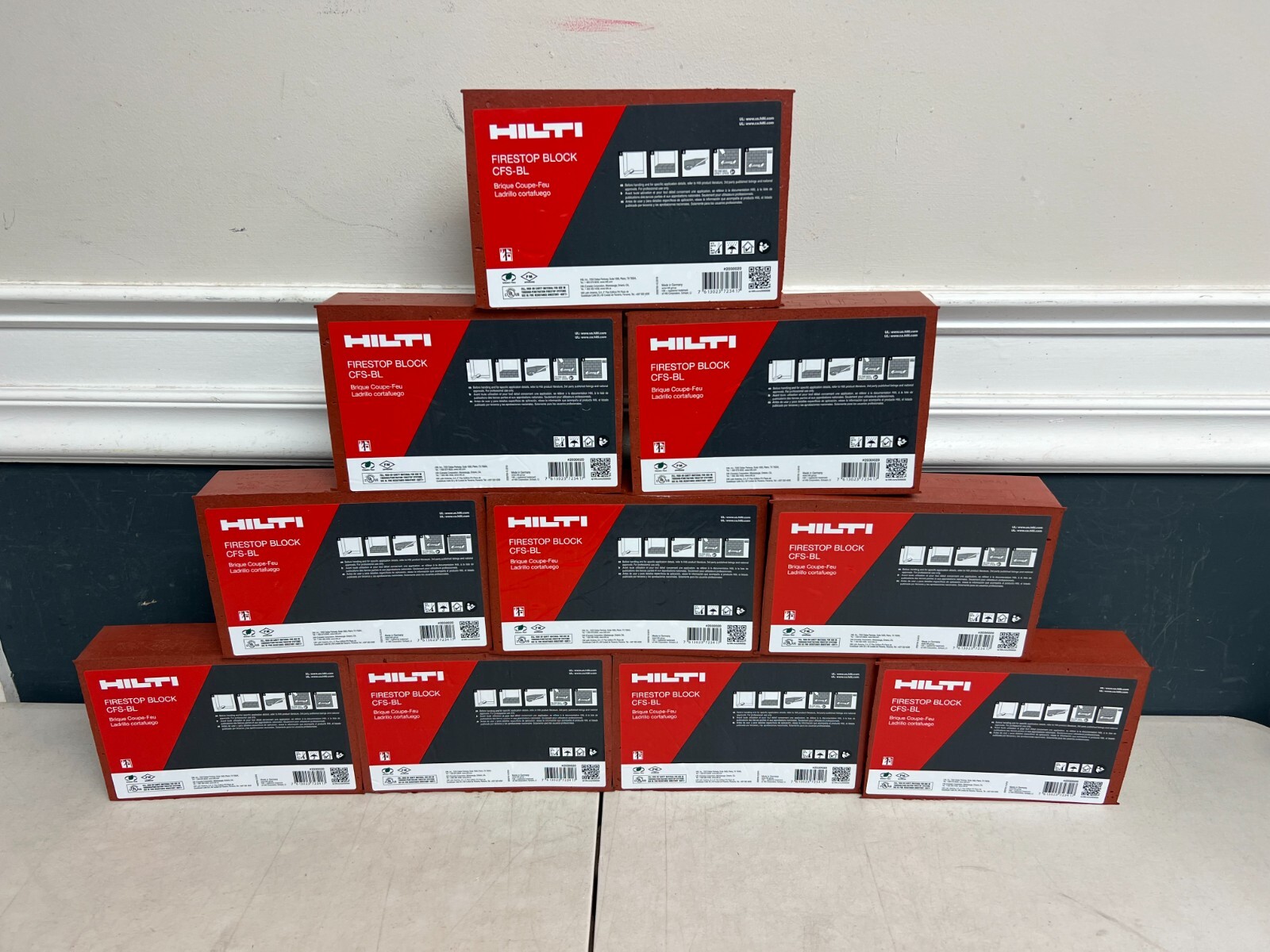 Lot of (10) new Hilti Firestop Block CFS-BL Item # 2030020, size 8 x 5. ...
