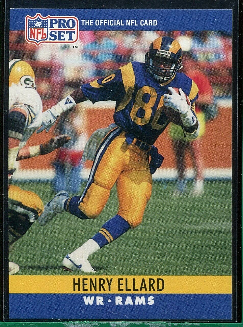 1990 Pro Set Football Henry Ellard #164 Los Angeles Rams | eBay
