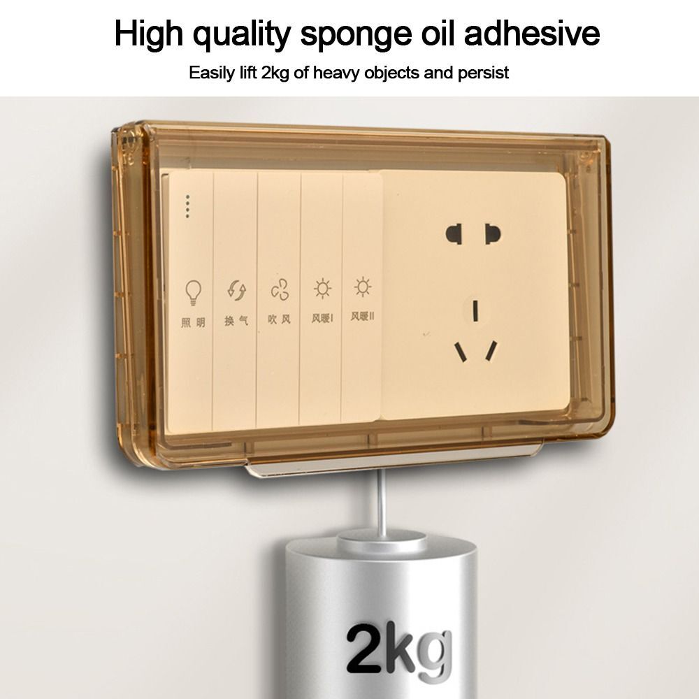 Wall-mounted Socket Waterproof Box Self-Adhesive Protection Socket ...