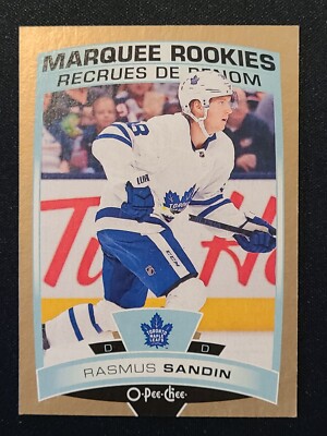 2019-20 OPC Marquee Rookies GOLD Parallel #643 Rasmus Sandin Toronto ...