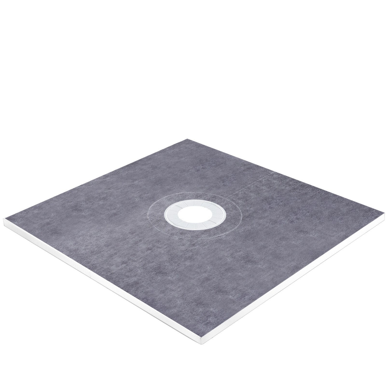 VEVOR Waterproofing Shower Curb Kit Shower Kit Tray 48x48'' w/ Central ...