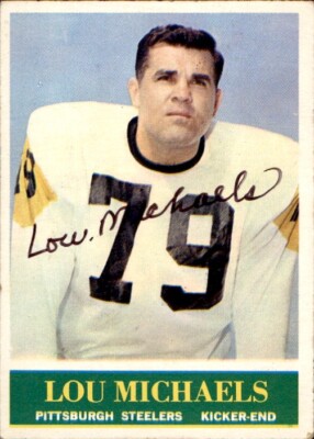Lou Michaels 1964 Philadelphia #147 Signed Football Card Pittsburgh ...
