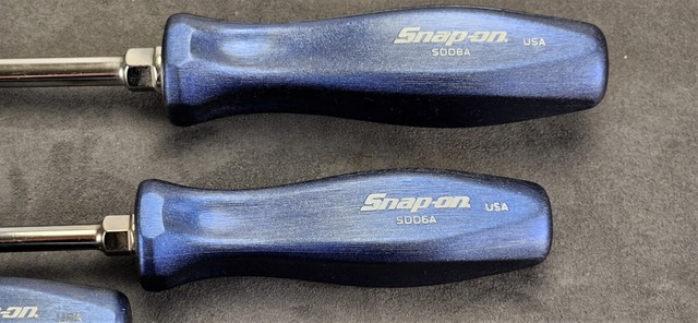 Snap-on Tools USA 7pc Power Blue Hard Handle Combo Screwdriver Set ...