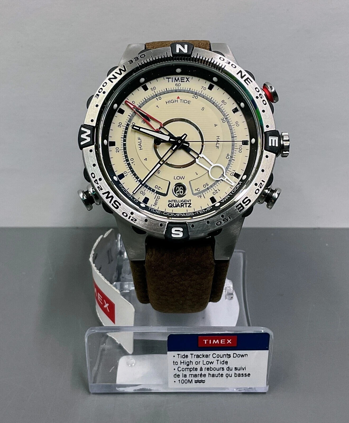 Timex Men's Intelligent Quartz Tide Temp Compass Silicone Strap Watch ...