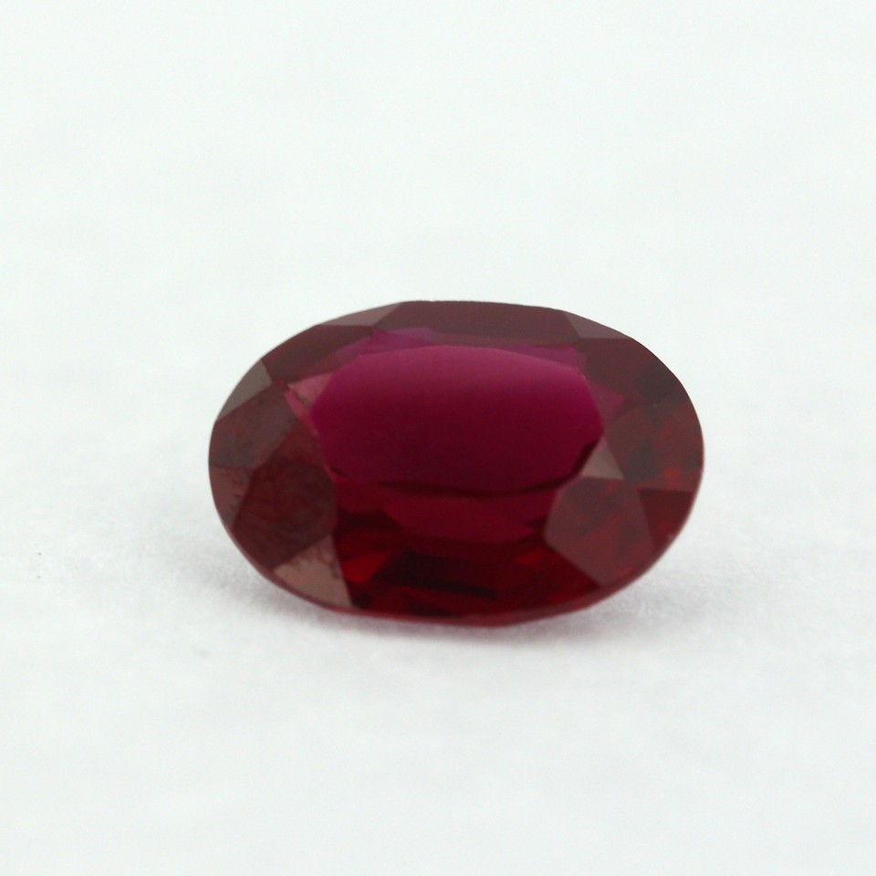 Loose Oval Cut Garnet CZ Stone Single Red Cubic Zirconia Jan Birthstone ...