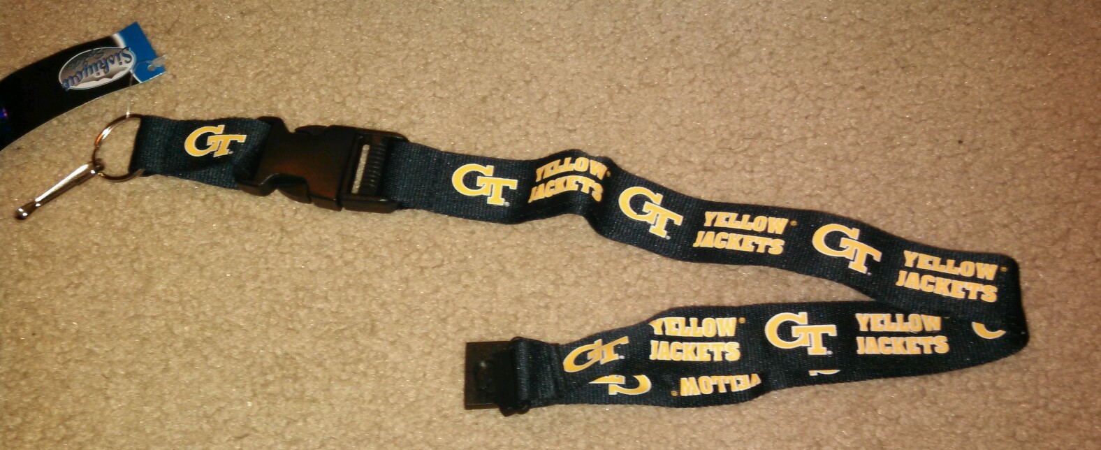 NCAA Georgia Tech Yellow Jackets Navy Breakaway Lanyard Keychain NWT ...