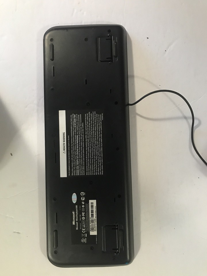 Microsoft Wired Desktop 600 X823073-001 Black USB Keyboard Model 1366 ...