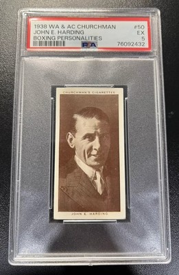 1938 🥊 WA & AC Churchman, #50, John E. Harding, Boxing Personalities ...