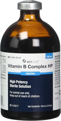 Vet One High Level Vitamin B Complex - High Potency - Cattle Swine ...