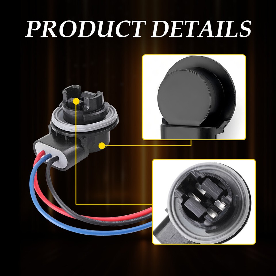 2PCS 3157 3156 Light Socket Harness Wire Connectors For Turn Signal ...