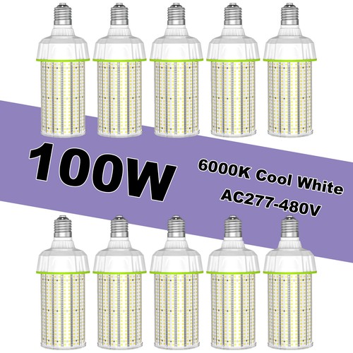 10Pack 400 Watt Metal Halide Equal LED Corn Bulb Lights 100W 480V E39 ...