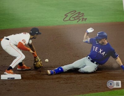 Evan Carter Autographed Hand Signed Texas Rangers WS 8x10 Photo ...