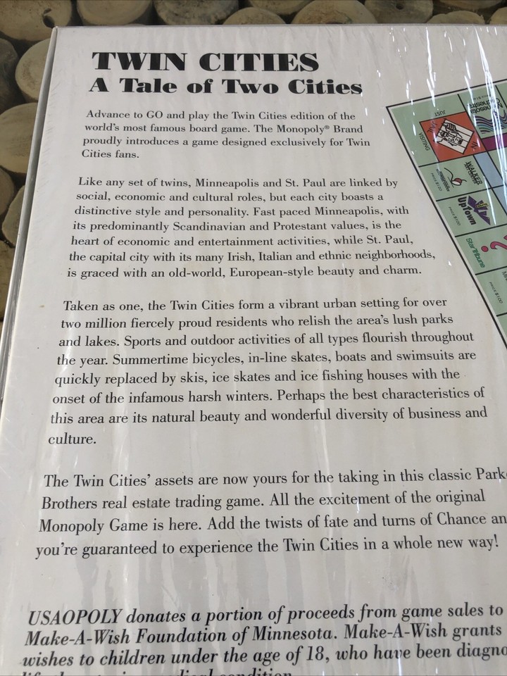 Monopoly TWIN CITIES MINNESOTA Edition 1997 Game Minneapolis MN /St ...