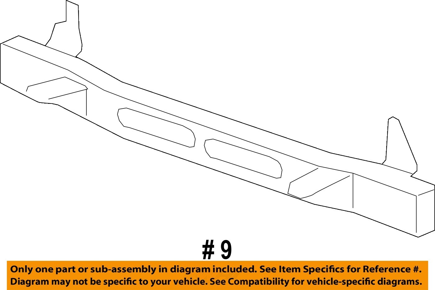 GM OEM 07-17 Acadia Limited Radiator Support-Lower Tie Bar 25796740 | eBay