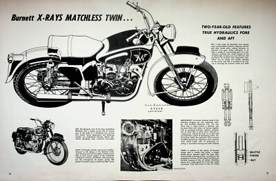 1951 Matchless Twin - 2-Page Vintage Motorcycle Ad | eBay