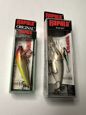 Lot of 2 Rapala Fishing Lures - Rapala Shad Rap - Rapala Original ...