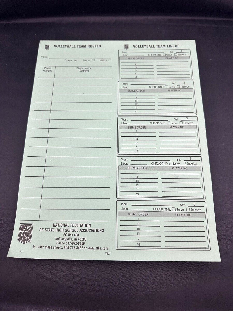 Volleyball Roster Template