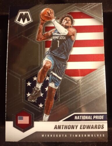 2020-21 Mosaic National Pride Anthony Edwards rookie card Minnesota T ...