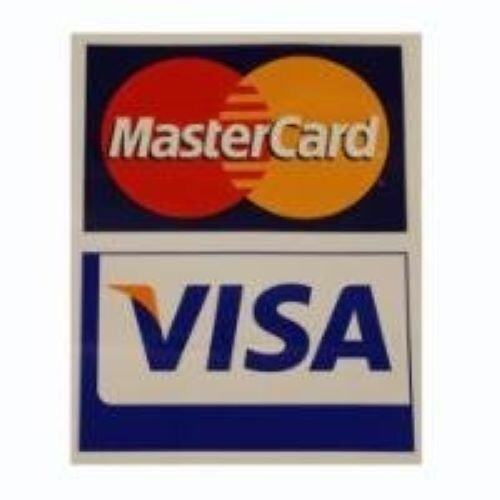 Visa/MasterCard Decal - Small | eBay